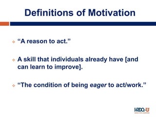 Motivation- What the Experts Say | PPTX