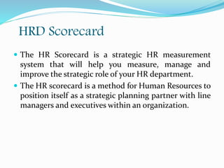 Hrd score card | PPTX