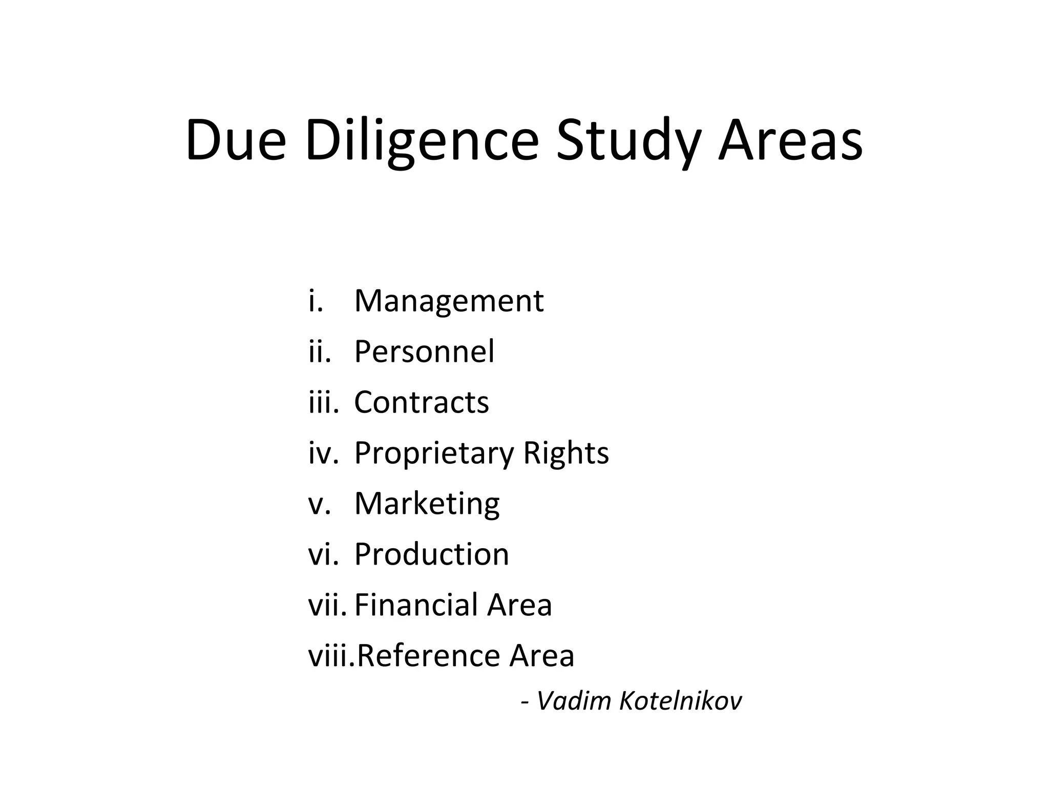 HR Due Diligence | PPT