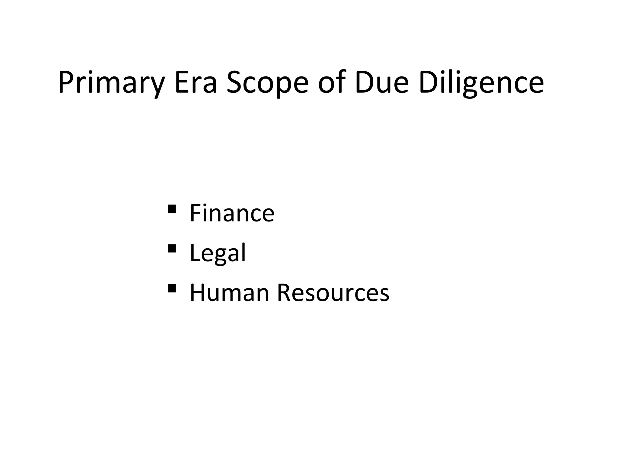 HR Due Diligence | PPT