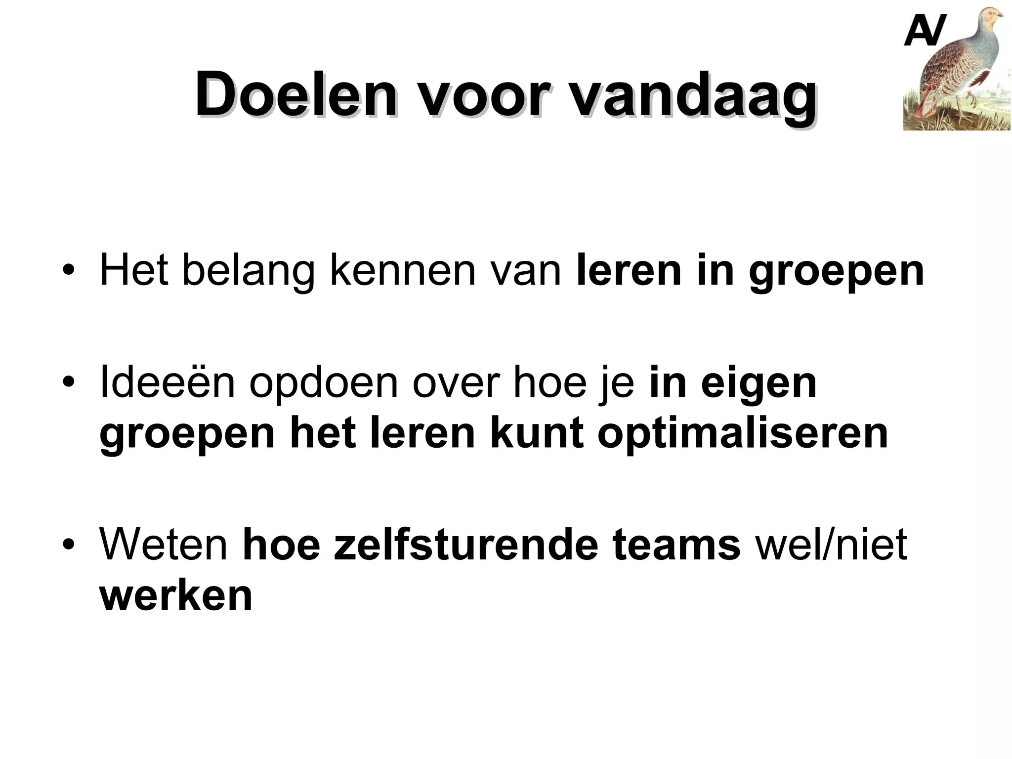 Zelfsturende teams autonome groepen | PPT