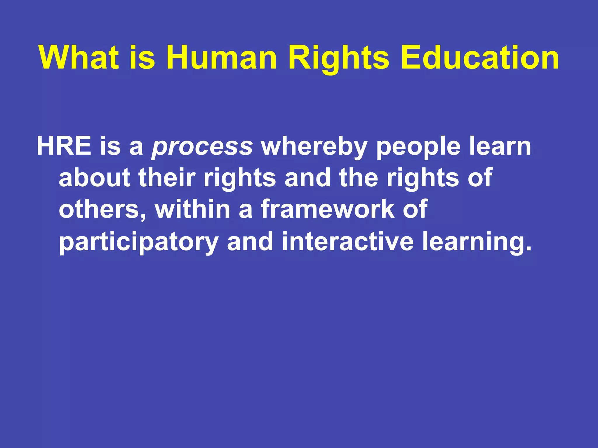 Human Rights Education Ppt
