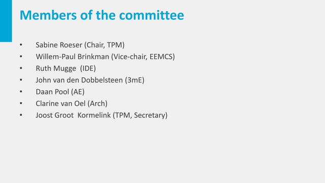 Human Research Ethics Commitee TU Delft: procedures and criteria | PPT
