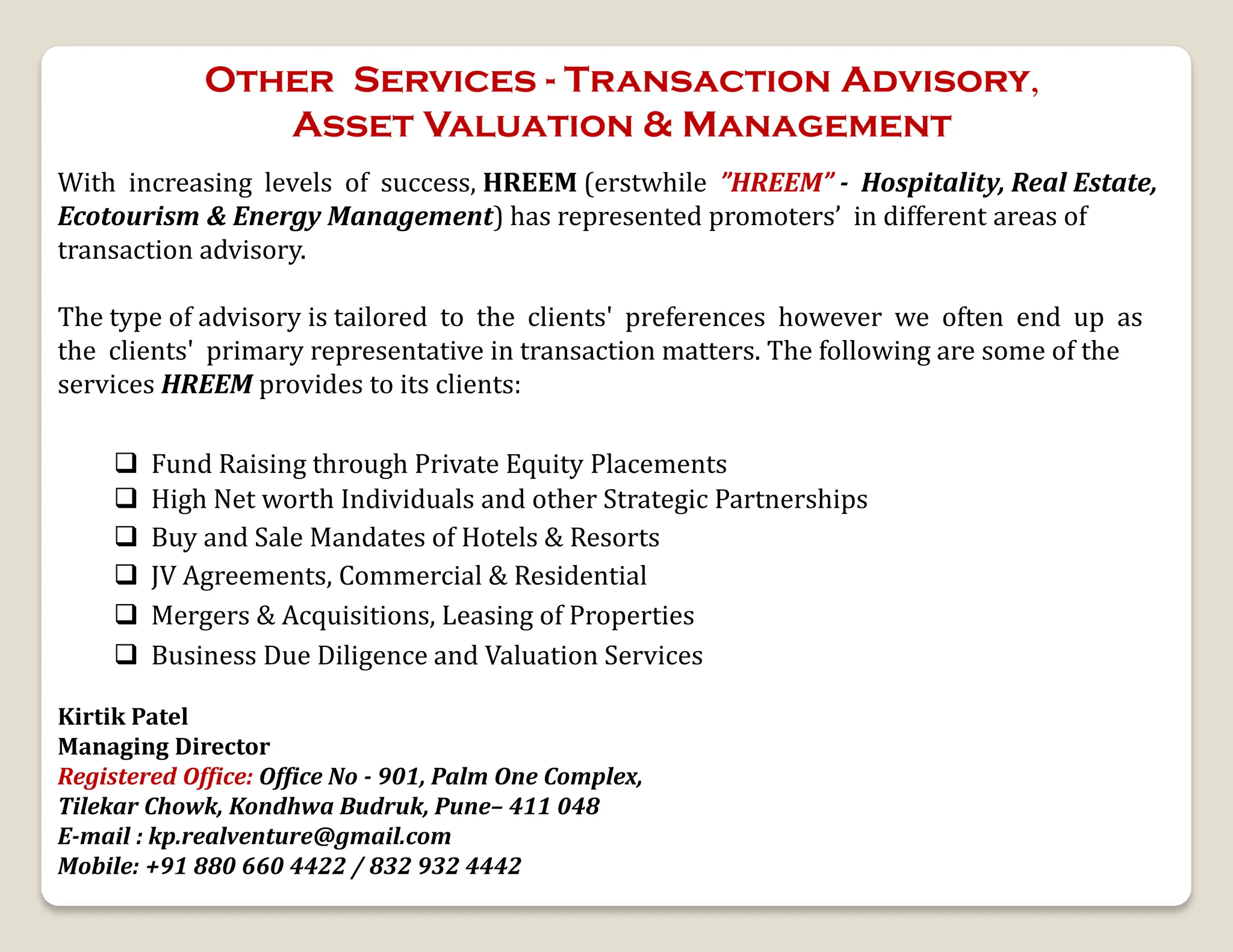 HREEM - Company Profile and Presentation | PDF