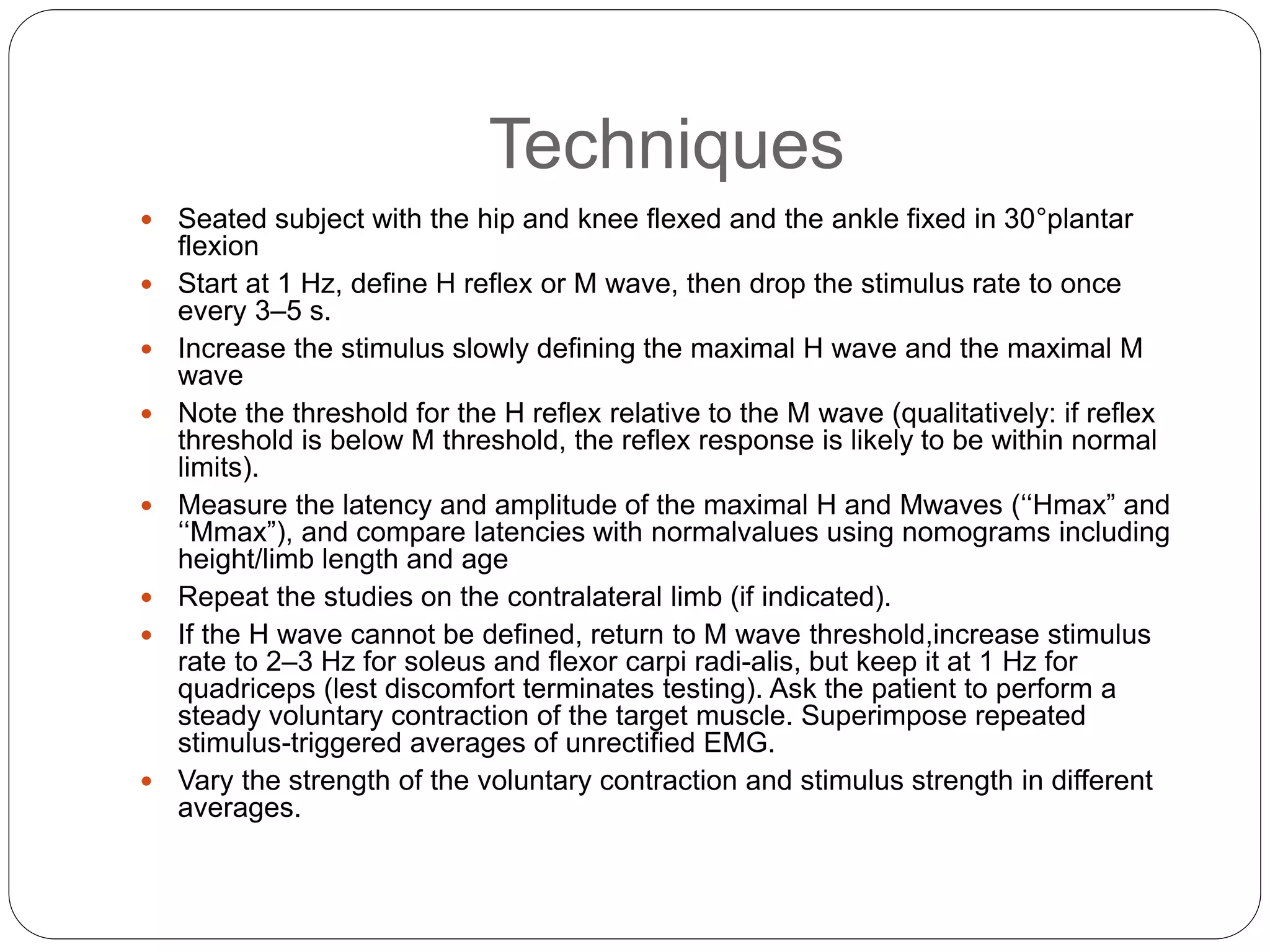 H Reflexes in Clinical Practice | PPTX