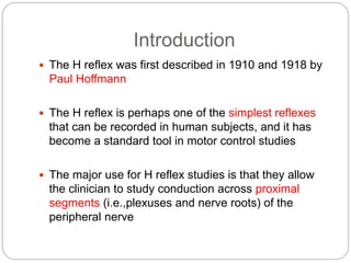 H Reflexes in Clinical Practice | PPTX