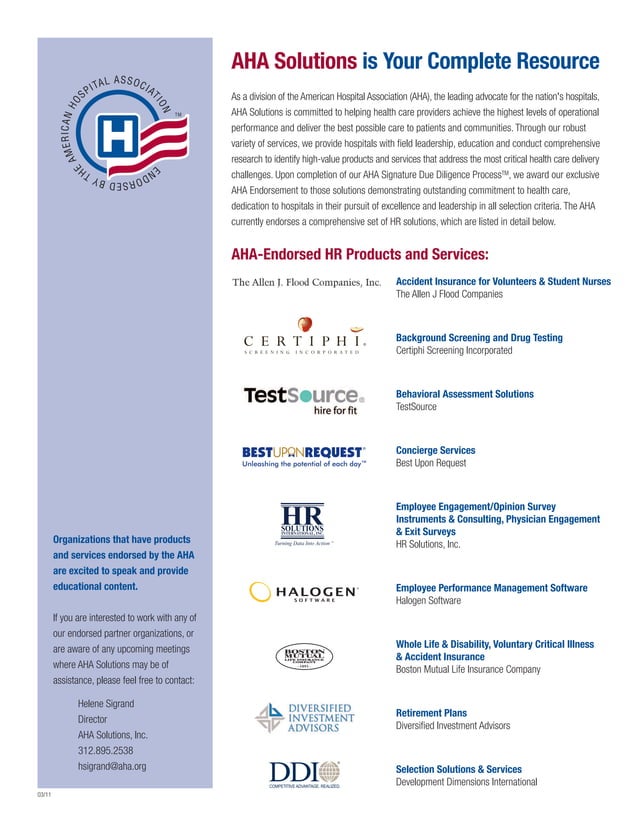 HR Endorsed Partners Flyer | PDF | Healthcare Industry | Industries