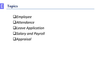 Hr erpnext | PPTX