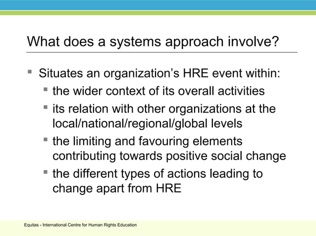 Hre systems approach | PPT | Free Download