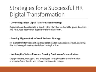 HR Evolution - Navigating the Path to Digital Transformation | PPTX