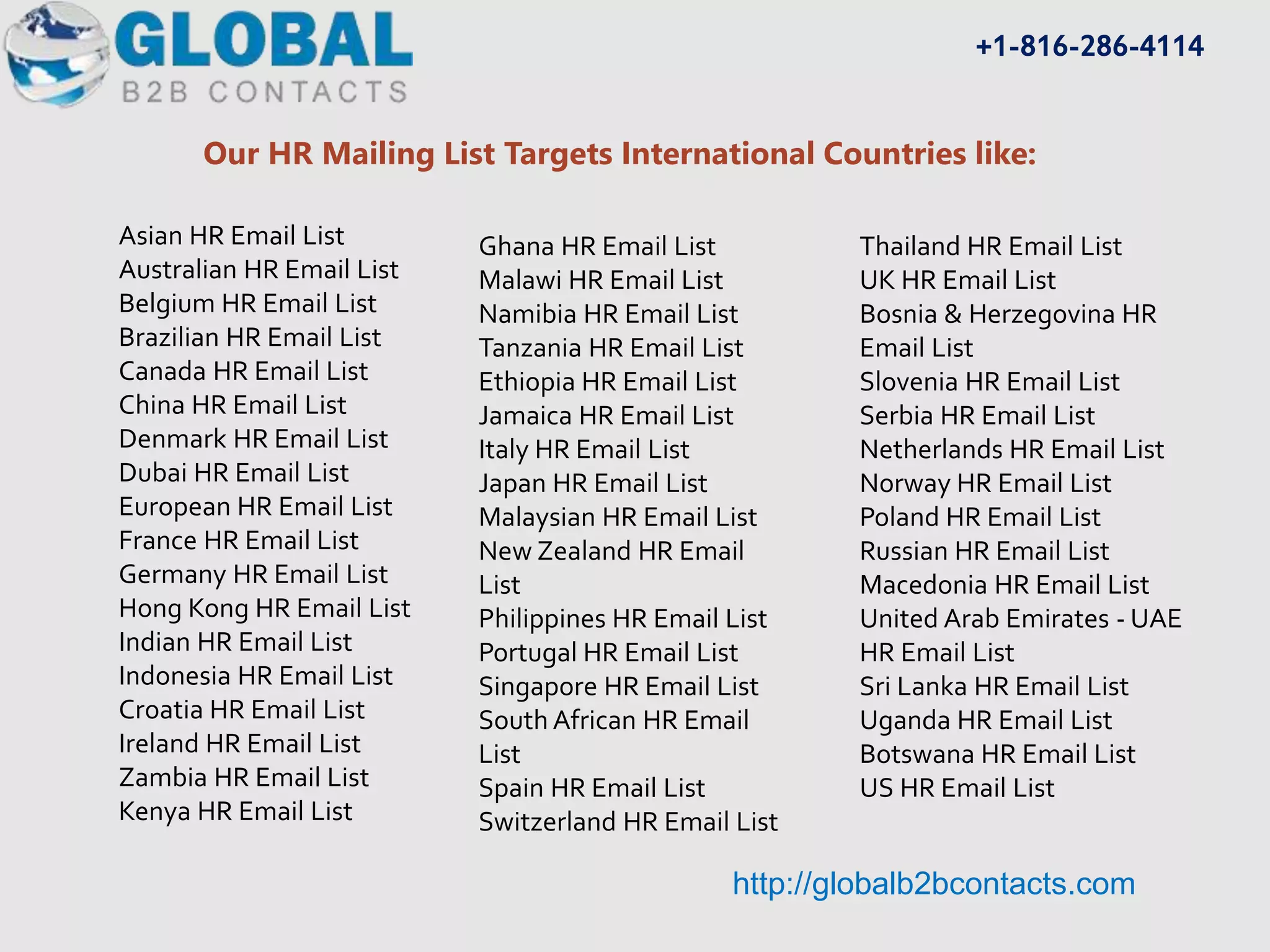Hr executive email lists | PPTX