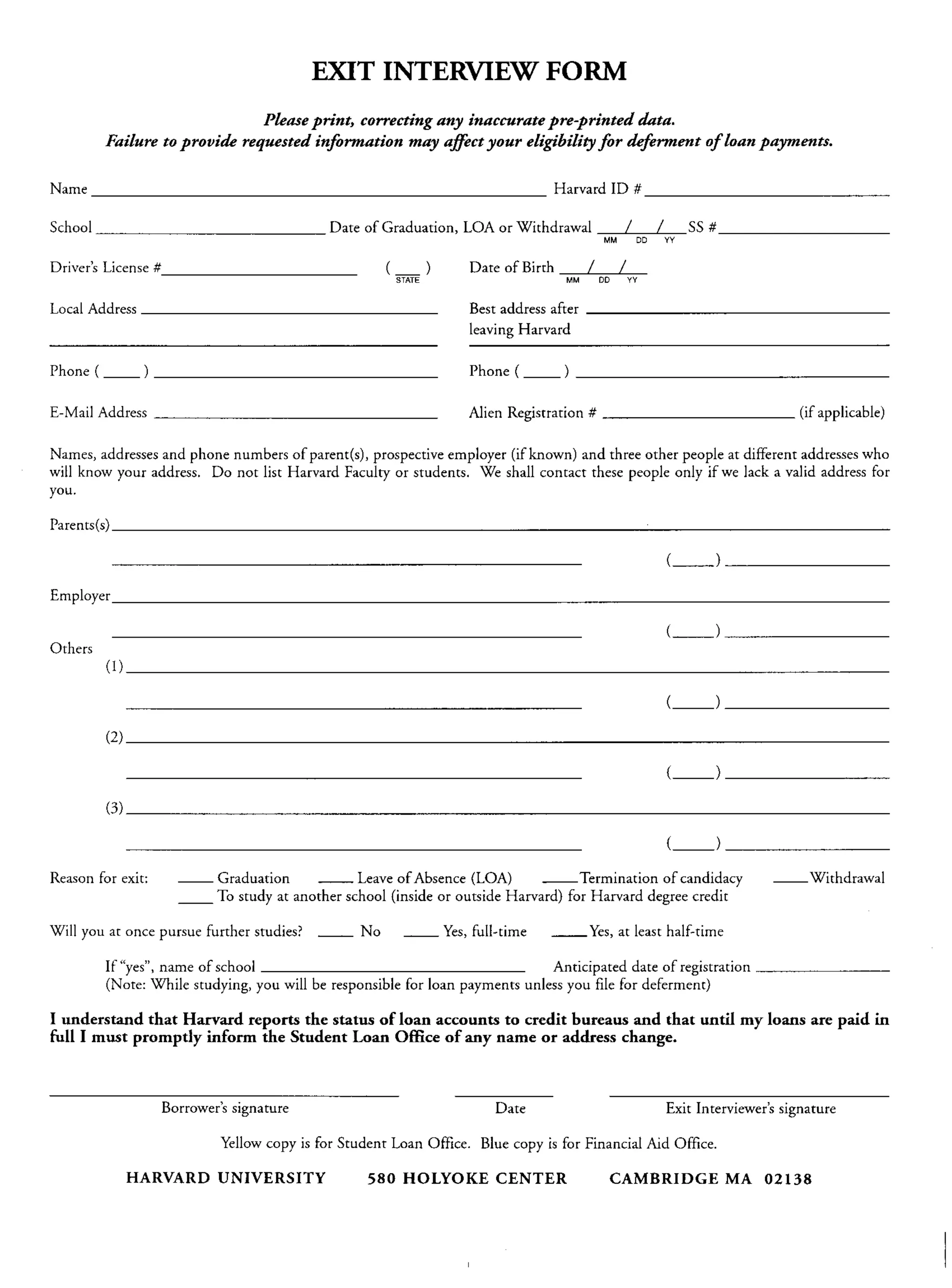 Hr exit interview form | PDF