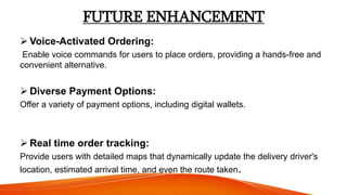 FOOD ORDERING SYSTEM PPT FOR FINAL YEAR PROJECT | PPTX