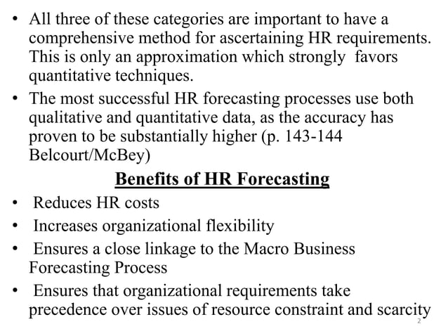 HR Forecasting 1.pptx | Business Administration | Business