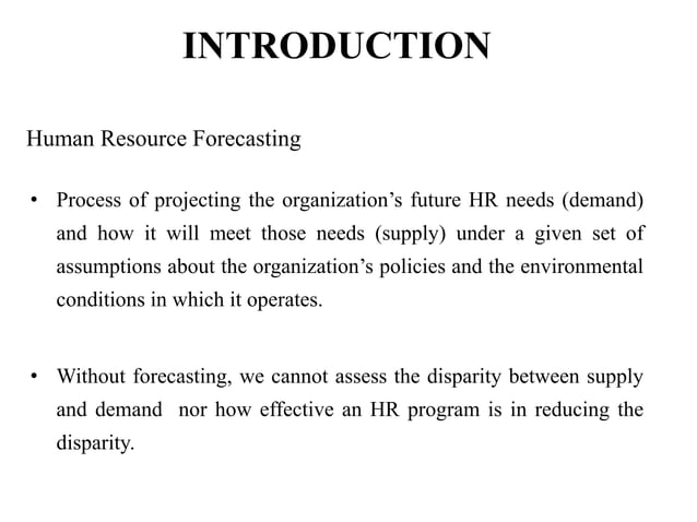 Hr forecasting techniques | PPTX