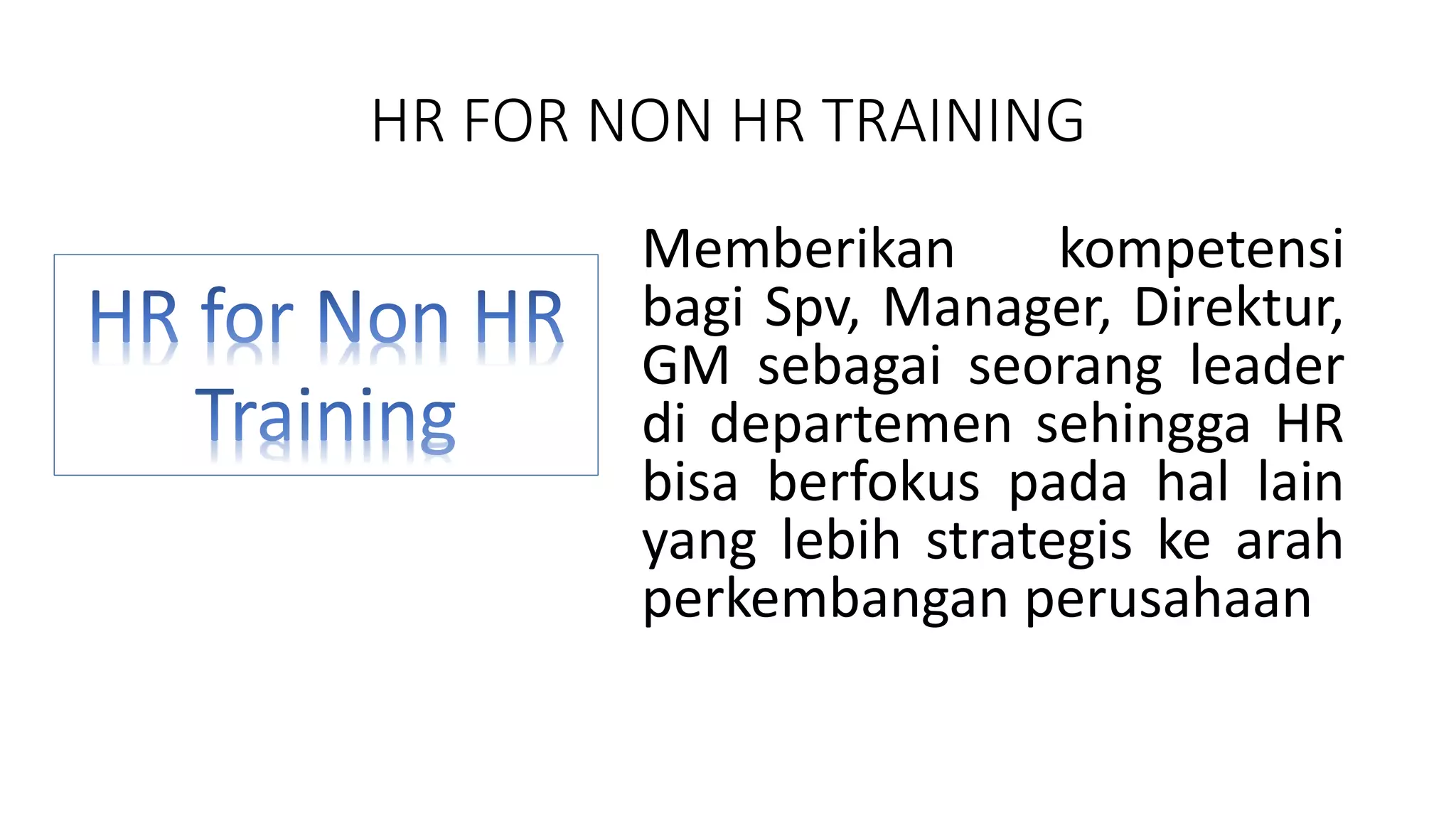 Hr for non hr Training | PPTX