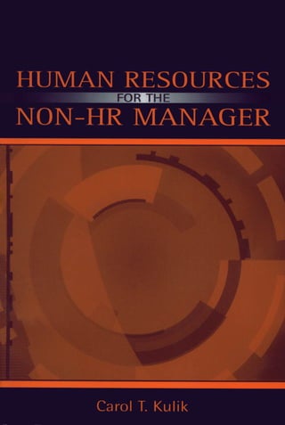 Hr for the non hr managers | PDF