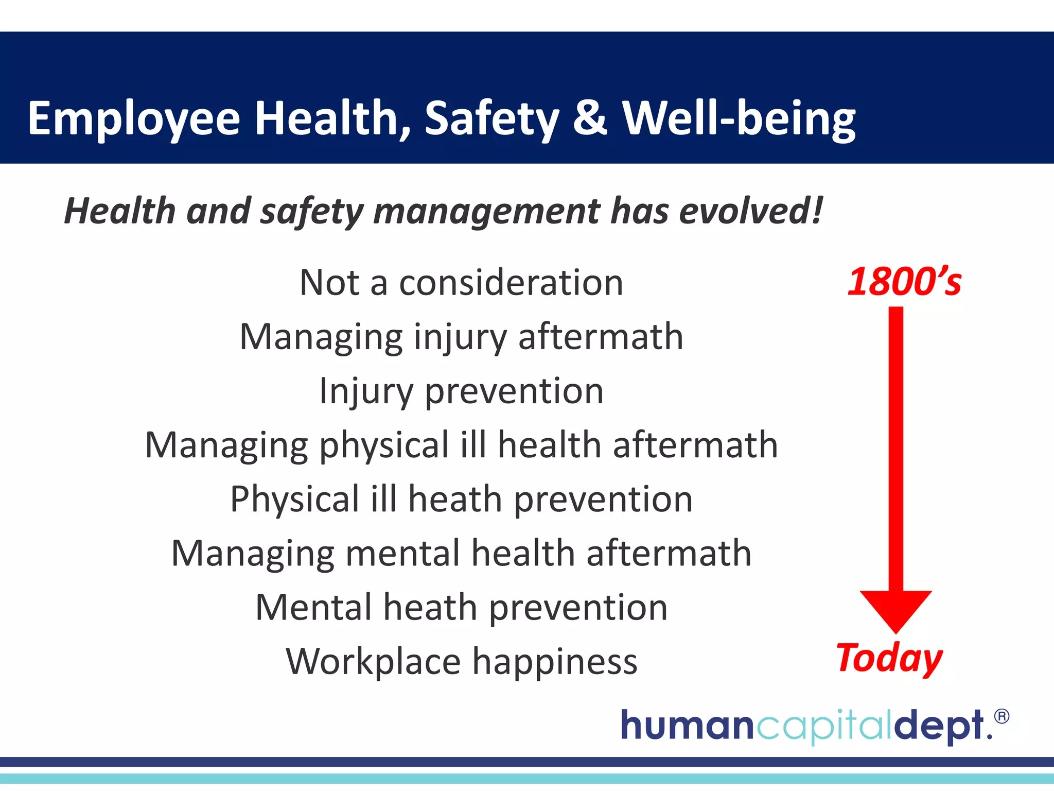 Employee Health, Safety & Well-being | Human Capital Department - HR ...