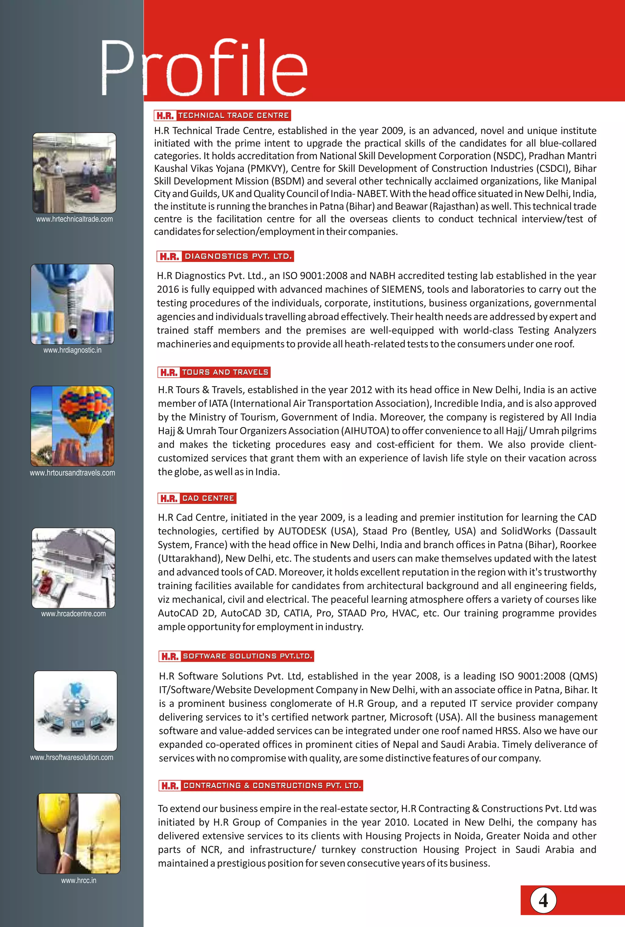 H.R. Group of Companies Profiles | PDF