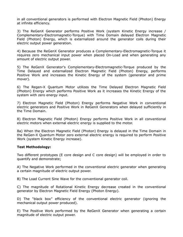 ReGenX Generator and ReGenX Quantum Motor Test and Performance Protocol ...