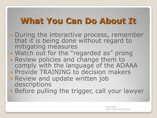 ADAAA: Crippling Employers? | PPT