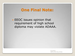 ADAAA: Crippling Employers? | PPT