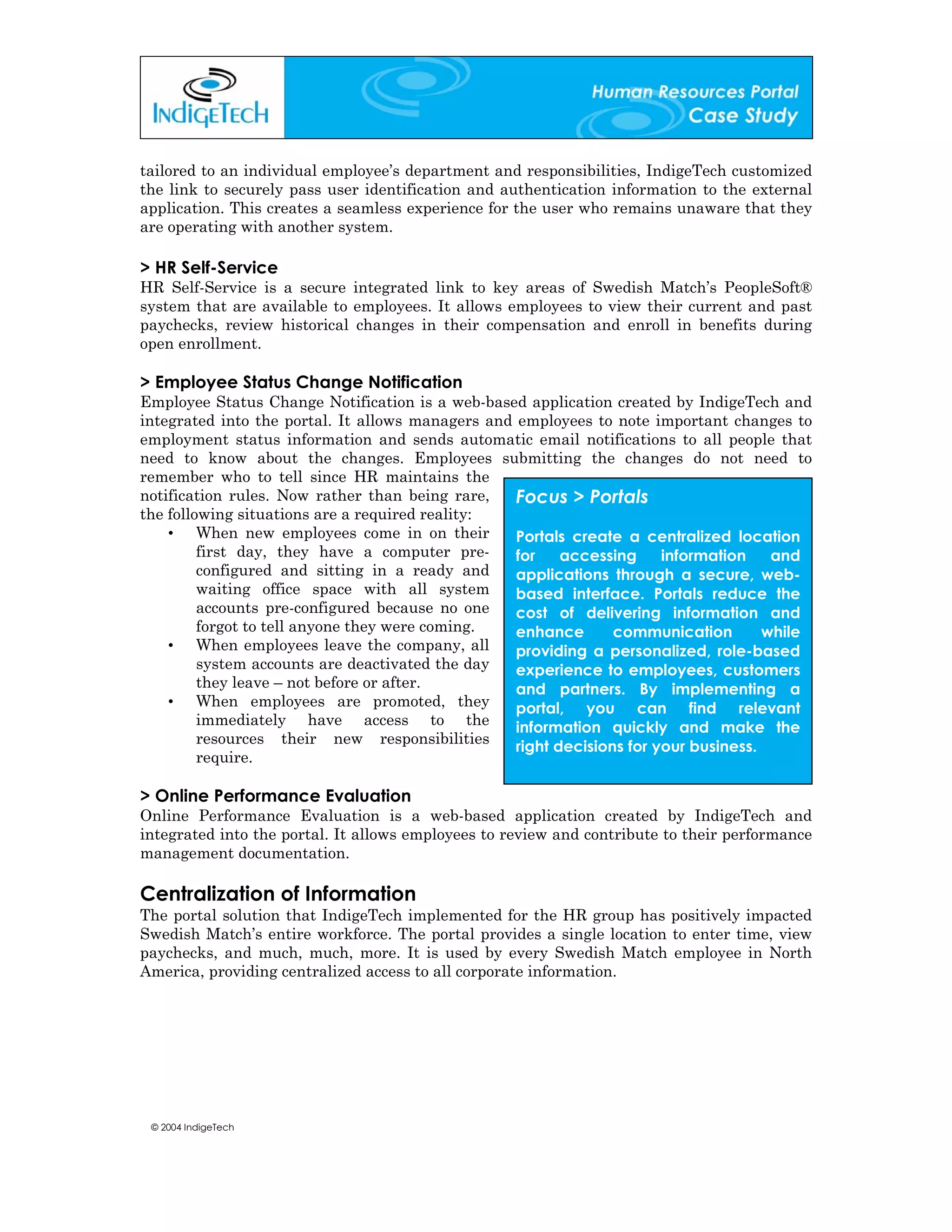 Hr human resources portal case study | PDF