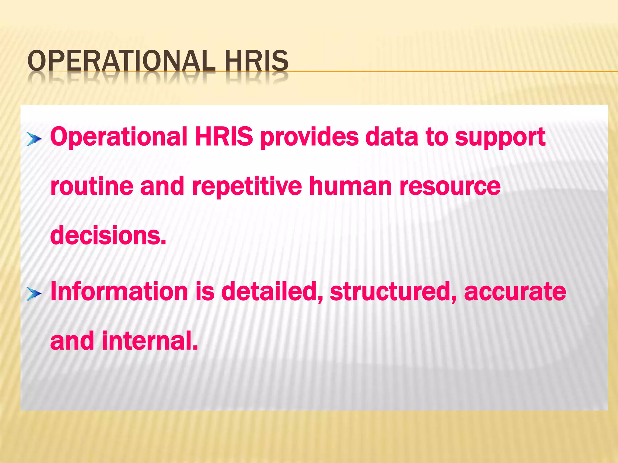 Human Resource Information System - HRIS | PPTX