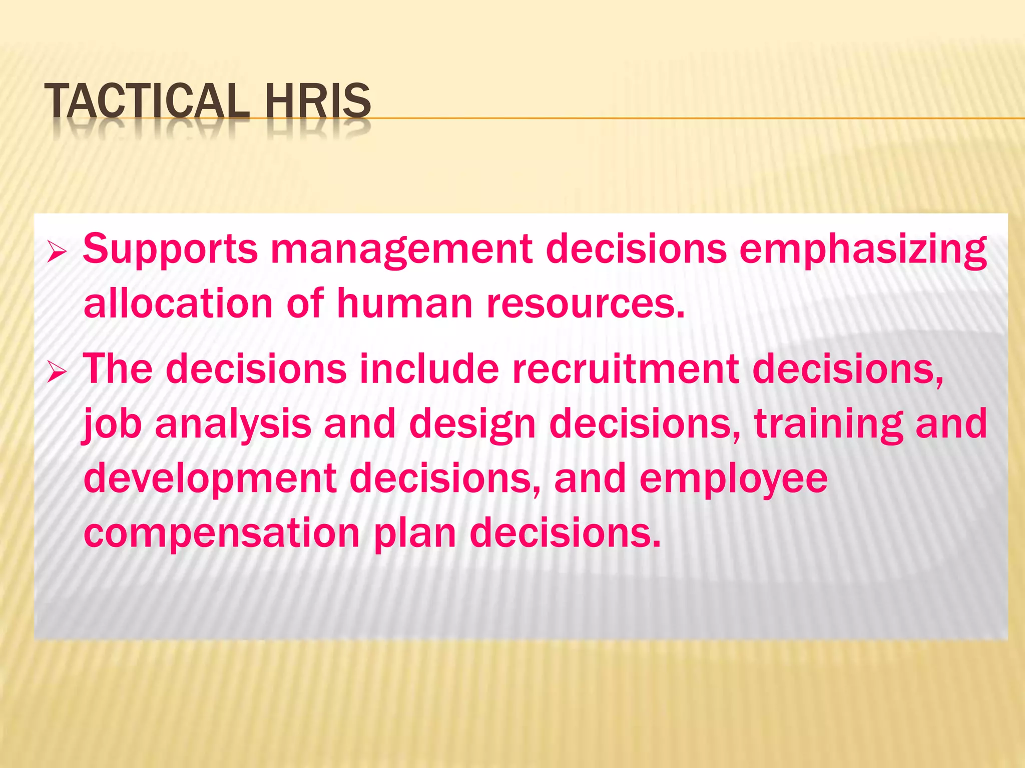 Human Resource Information System - HRIS | PPTX