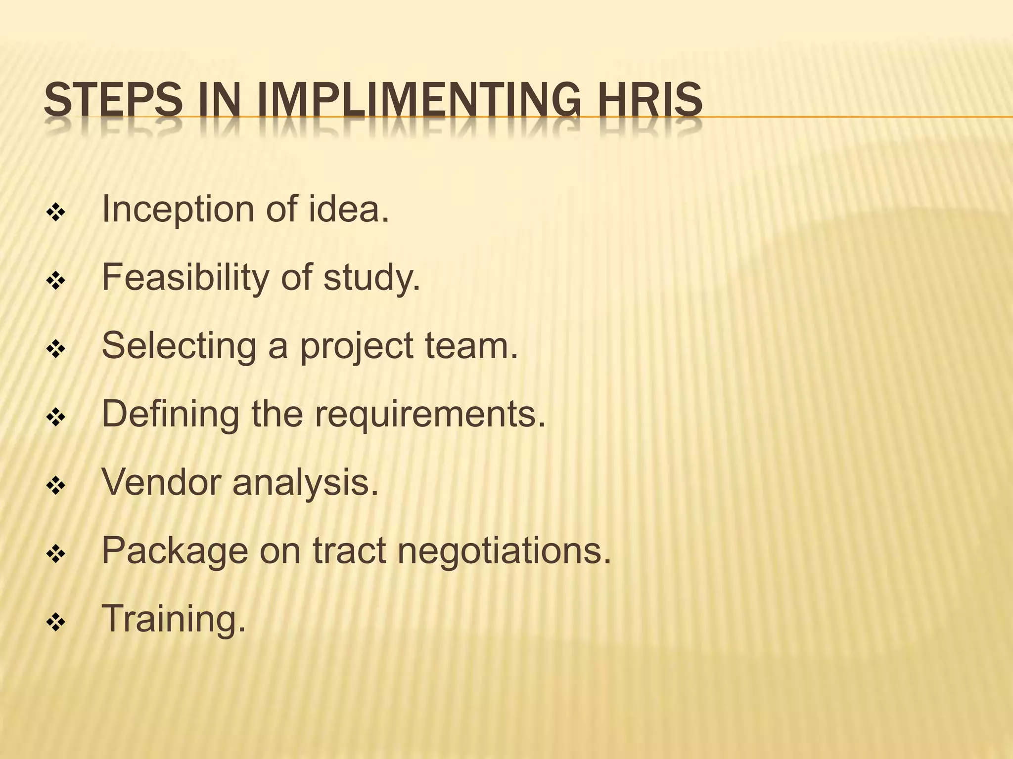 Human Resource Information System - HRIS | PPTX