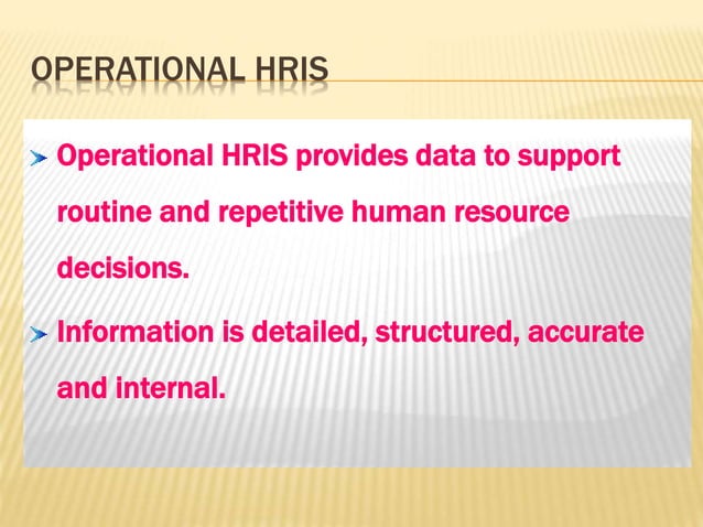 Human Resource Information System - HRIS | PPTX