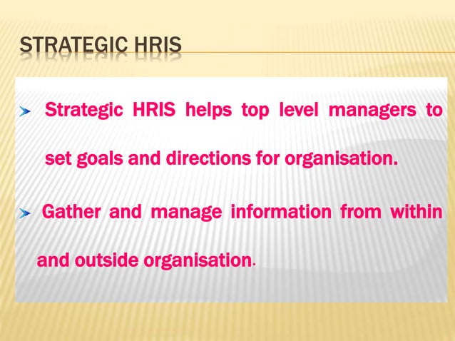 Human Resource Information System - HRIS | PPTX
