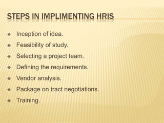 Human Resource Information System - HRIS | PPTX