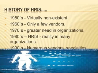 Human Resource Information System - HRIS | PPTX