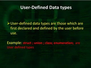 Basic Data Types in C++ | PPTX