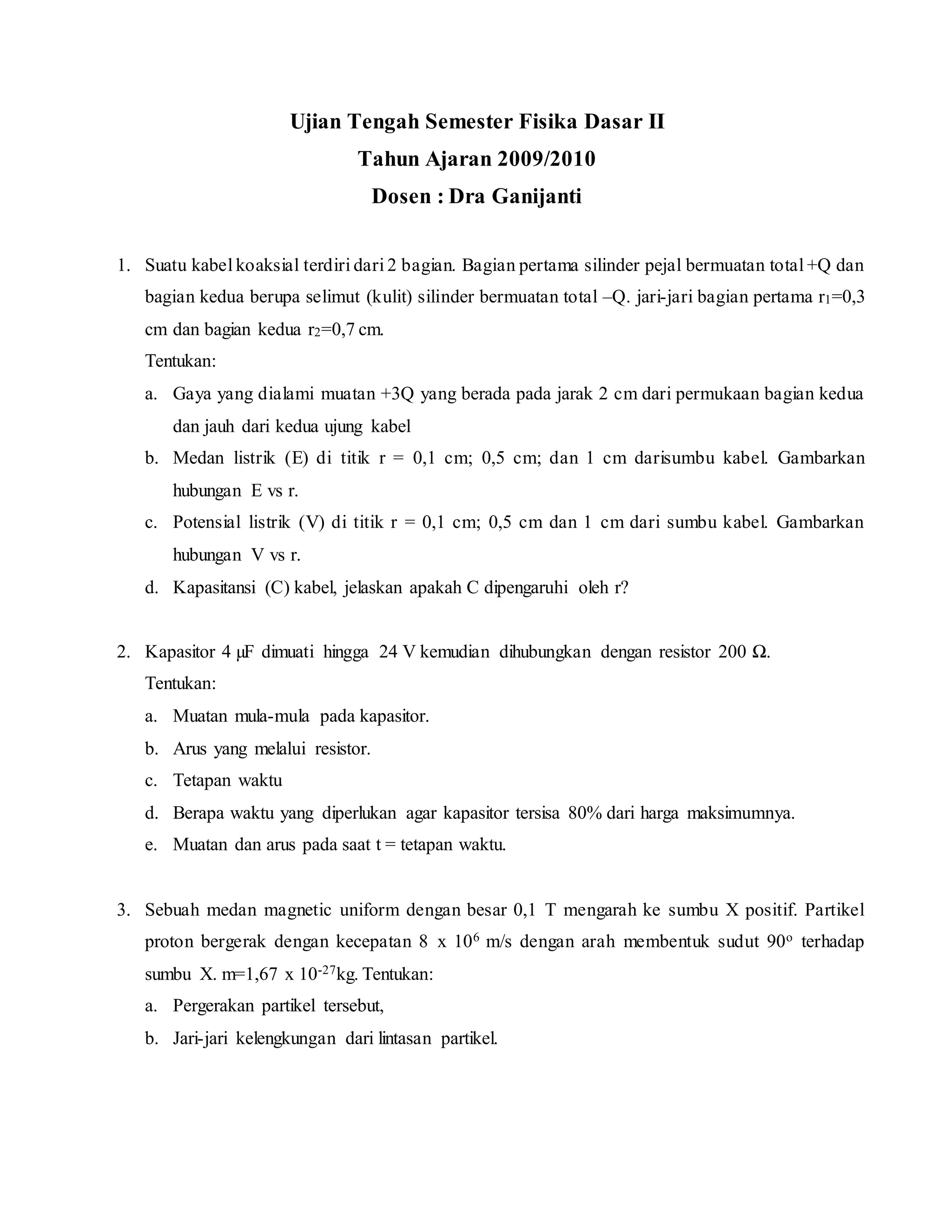 Uts fisdas ii 2009 2010 | PDF