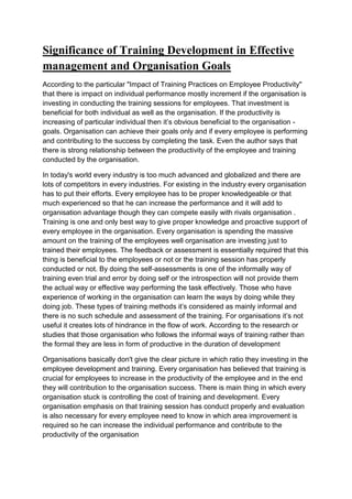 Human Resoruce - Training and development (GSK Glaxosmithkline India) | PDF