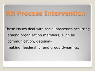 Hr intervention | PPTX