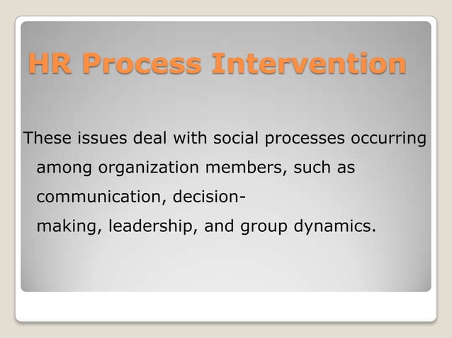 Hr intervention | PPTX