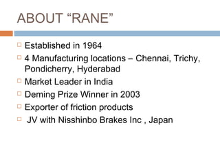 H rinterview at rane, trichy by bim students | PPT