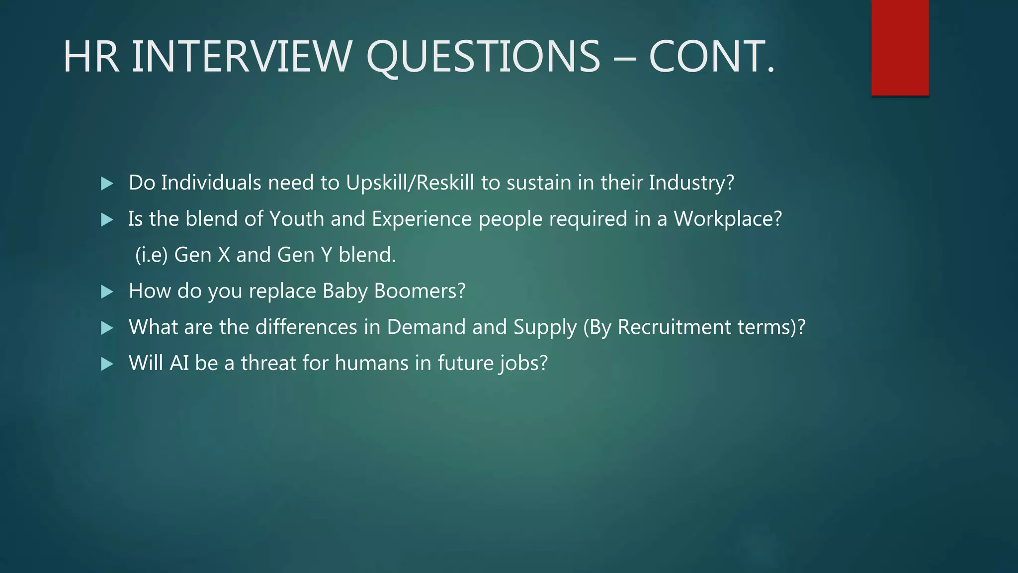 HR Interview Questions | PPTX