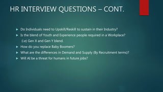 HR Interview Questions | PPTX
