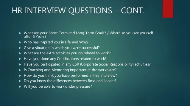 Hr interview questions - lasopadfw