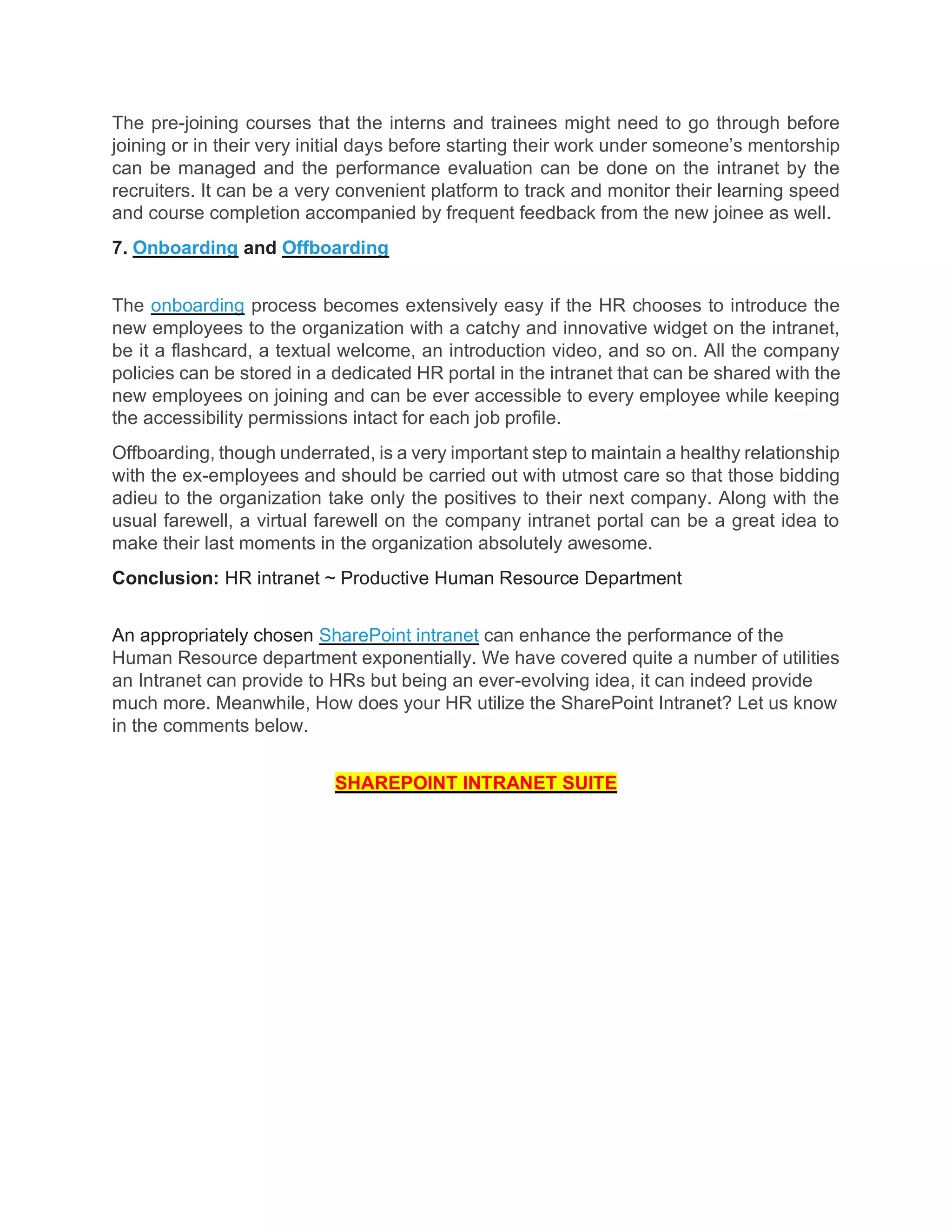 Hr intranet - What is Human Resources Intranet? | PDF