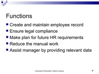 Human Resource Information System | PPT