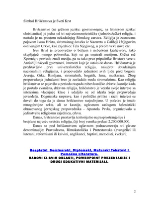 Hriscanstvo i srpska pravoslavna crkva | DOC