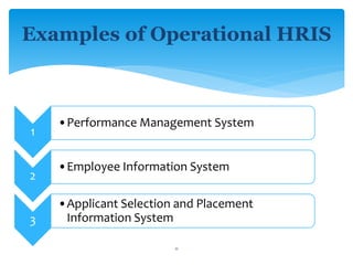 Introduction To HRIS ( Human Resource Information System ) | PPTX