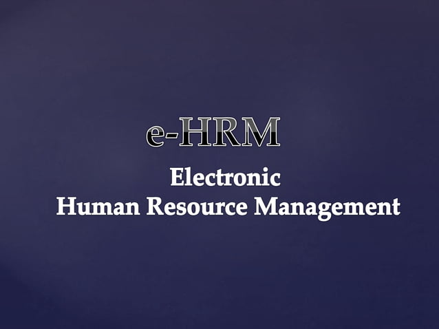 Human Resource Management in changing Environment | PPTX