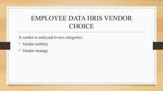 HRIS Implementation Proposal For A Textile Company | PPTX