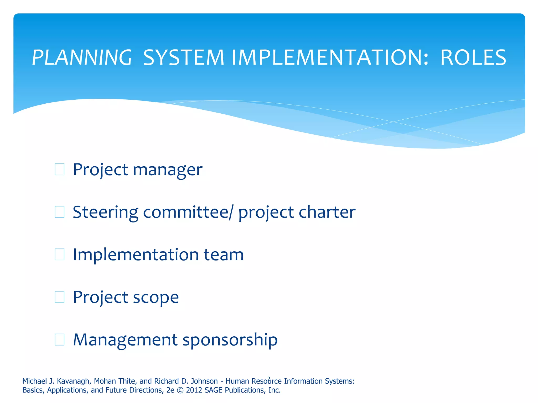 HRIS Implementation and Change Management | PPTX